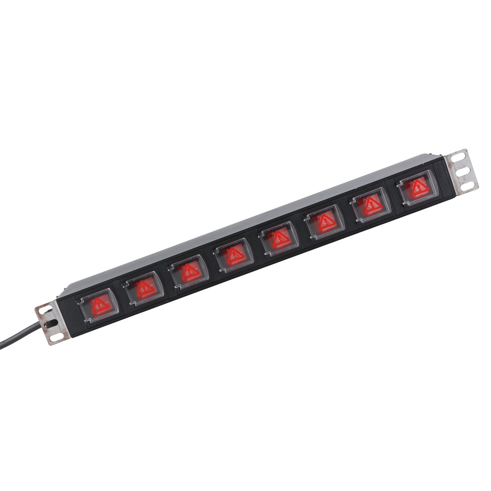Wholesale EU plug Rear Switch pdu C13 power strip rack mount ...